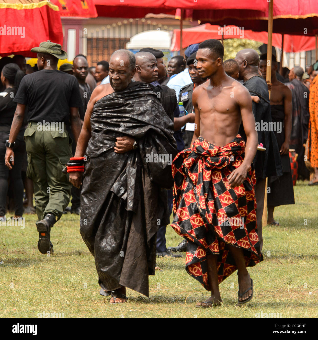 KUMASI, GHANA - JAN 16, 2017: Unidentified Ghanaian people at the ...