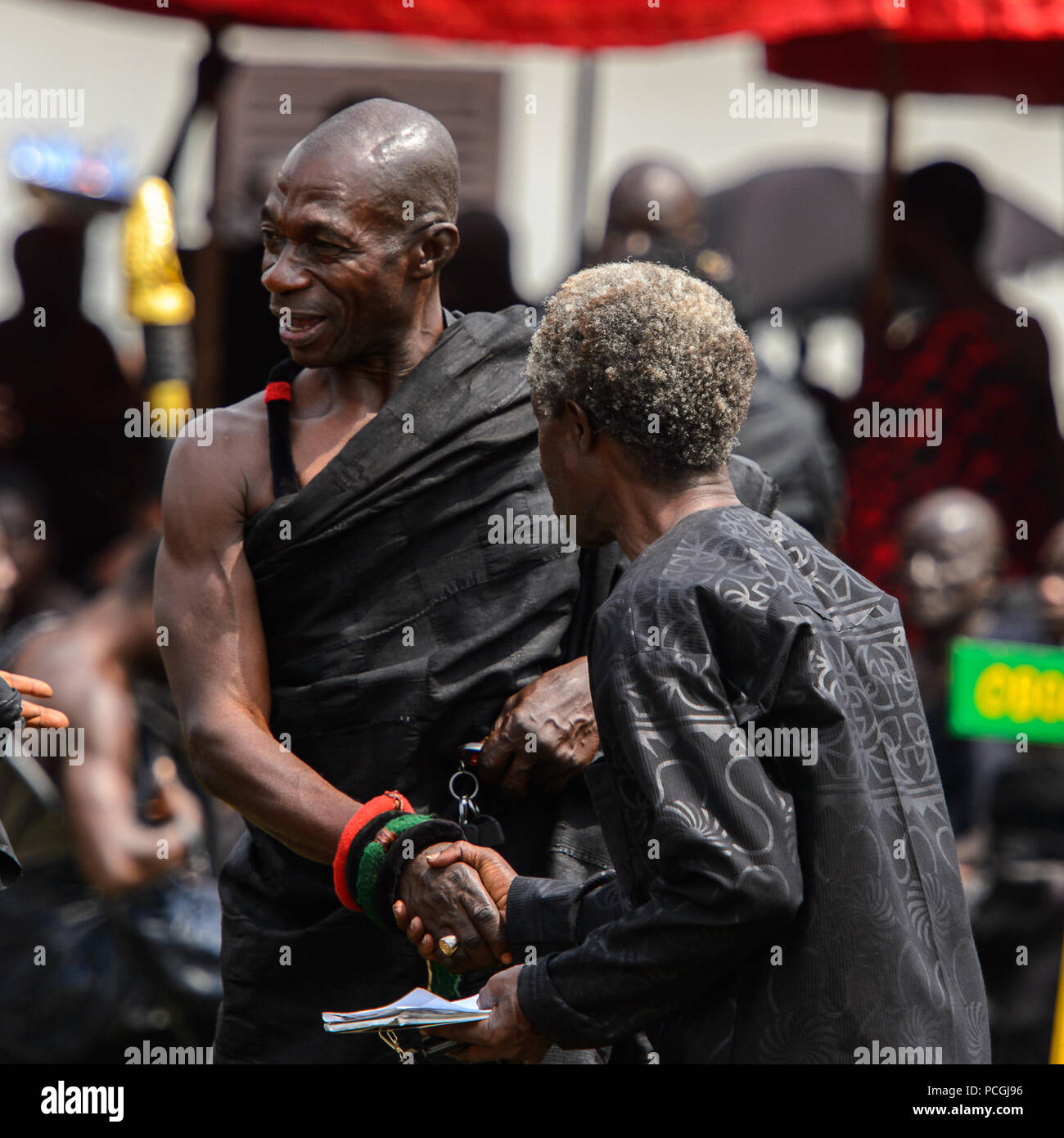 KUMASI, GHANA - JAN 16, 2017: Unidentified Ghanaian man in black ...