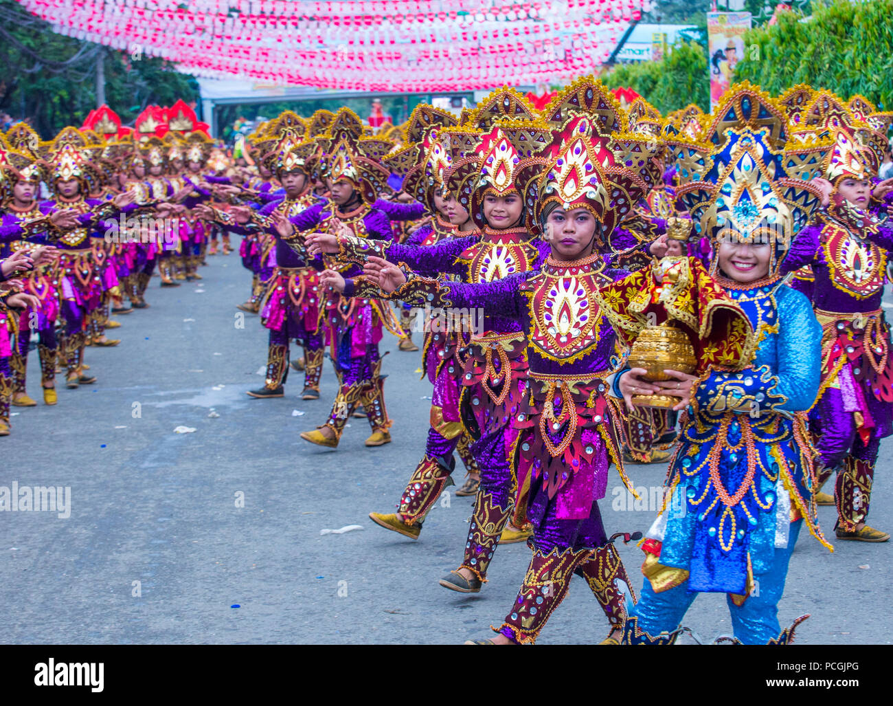 Participants in the Sinulog festival in Cebu city Philippines Stock ...