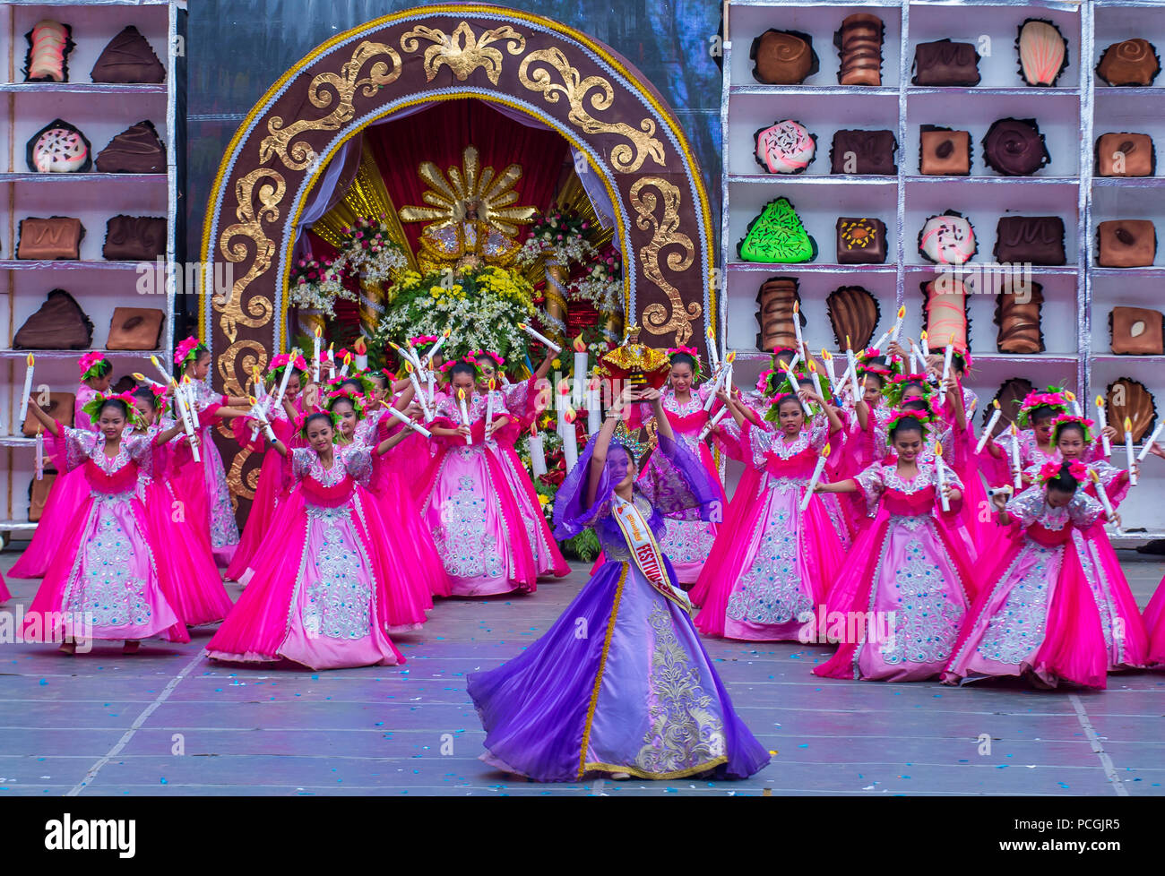 Participants in the Sinulog festival in Cebu city Philippines Stock ...