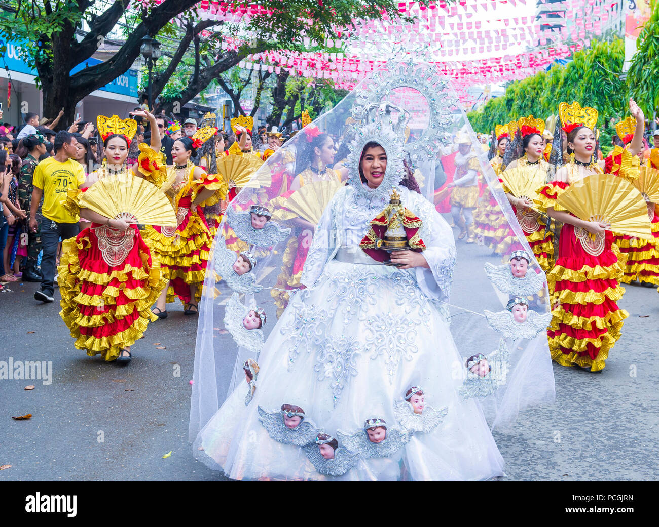 Participants in the Sinulog festival in Cebu city Philippines Stock Photo - Alamy