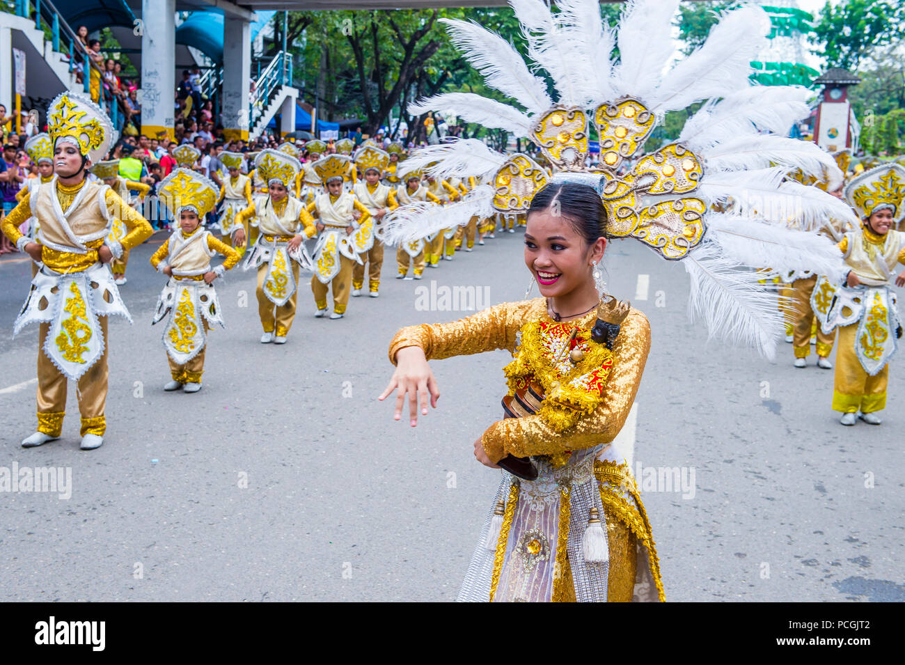 Participants in the Sinulog festival in Cebu city Philippines Stock ...
