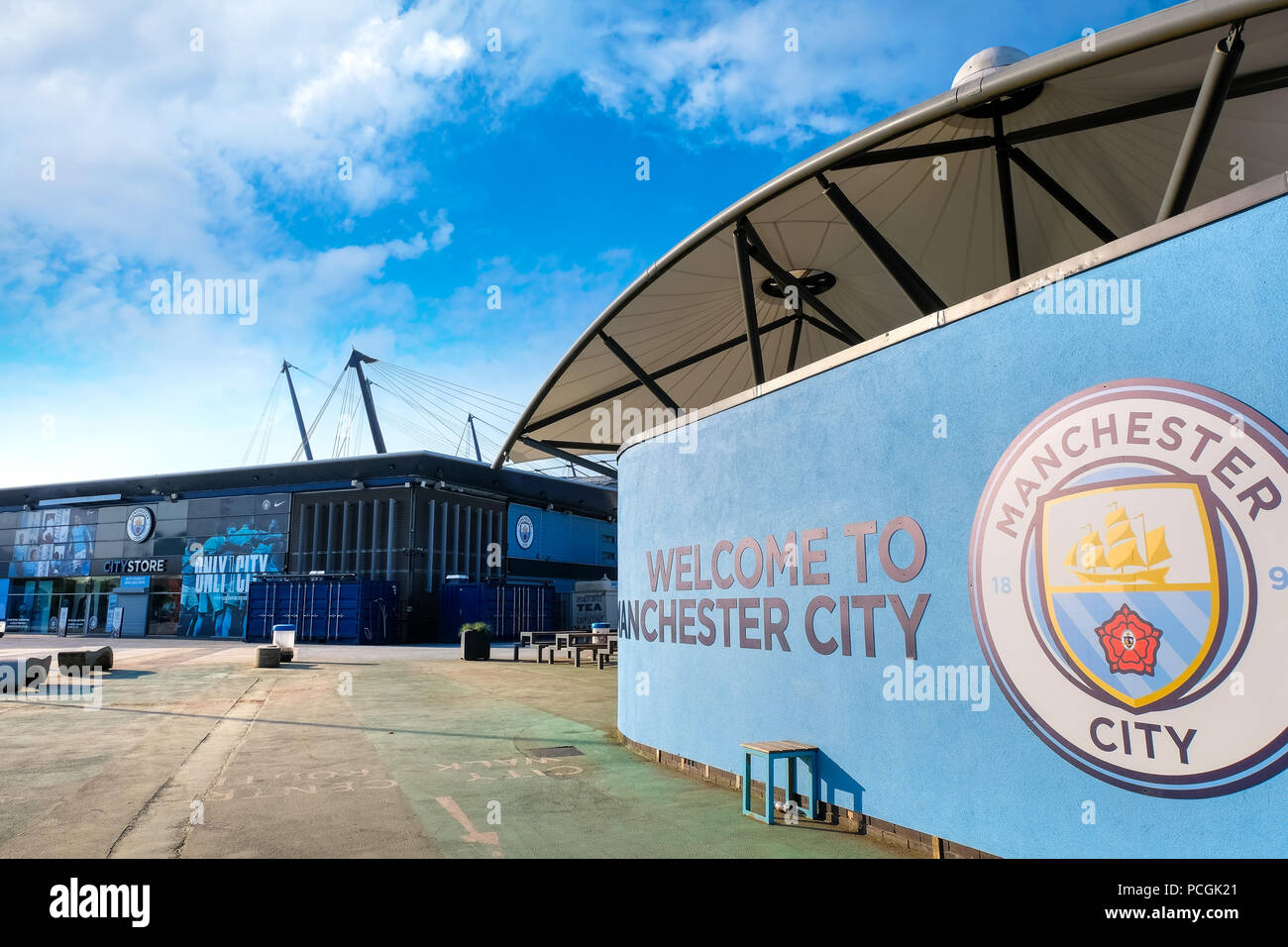 Etihad Stadium of Manchester City Football Club in Manchester, UK Stock ...