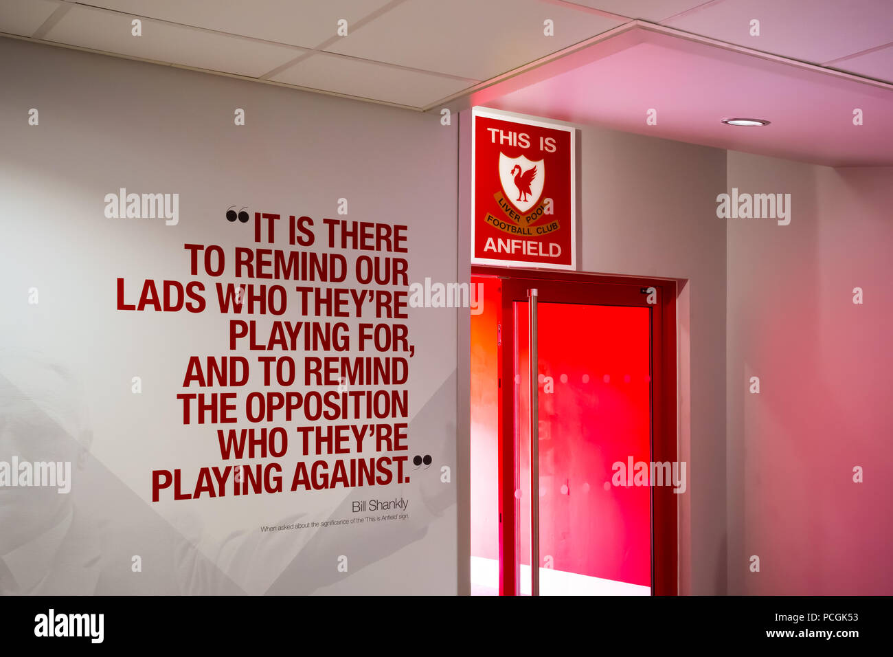 Anfield stadium, the home ground of Liverpool FC Stock Photo - Alamy