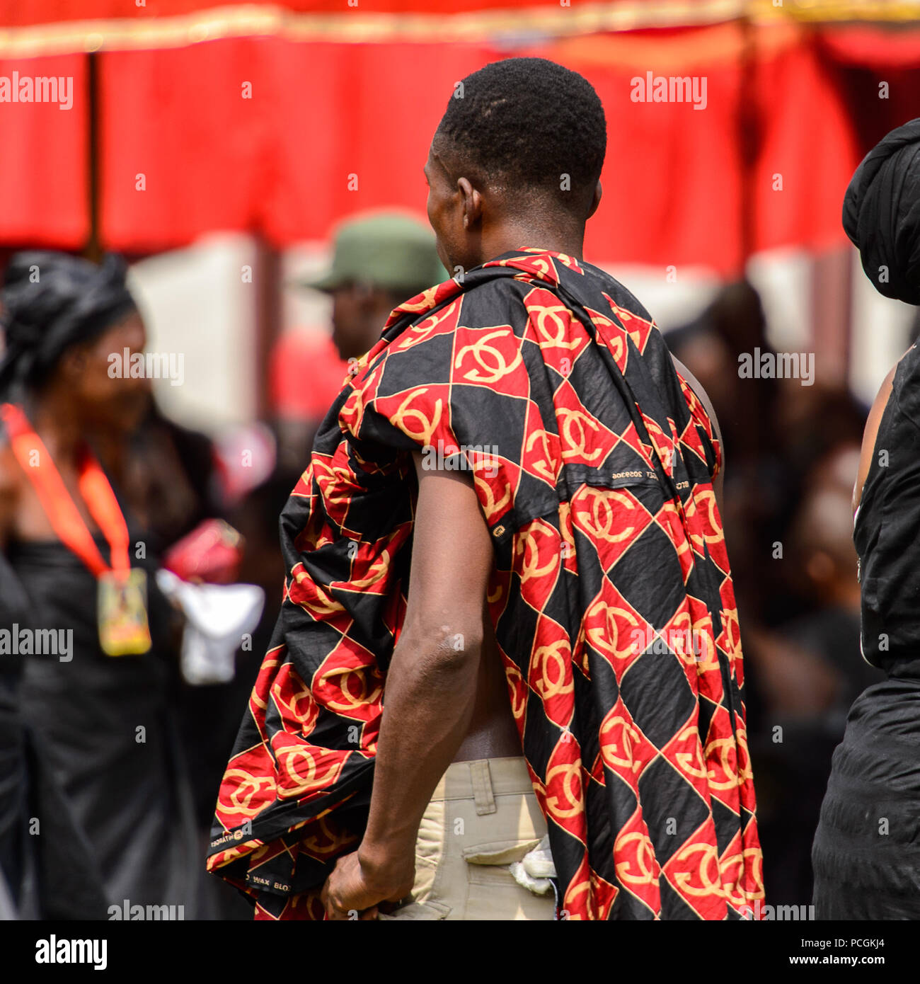 KUMASI, GHANA - JAN 16, 2017: Unidentified Ghanaian people at the ...