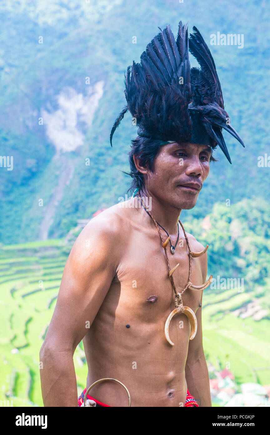 Portrait of a man from Ifugao Minority in Banaue the Philippines Stock ...
