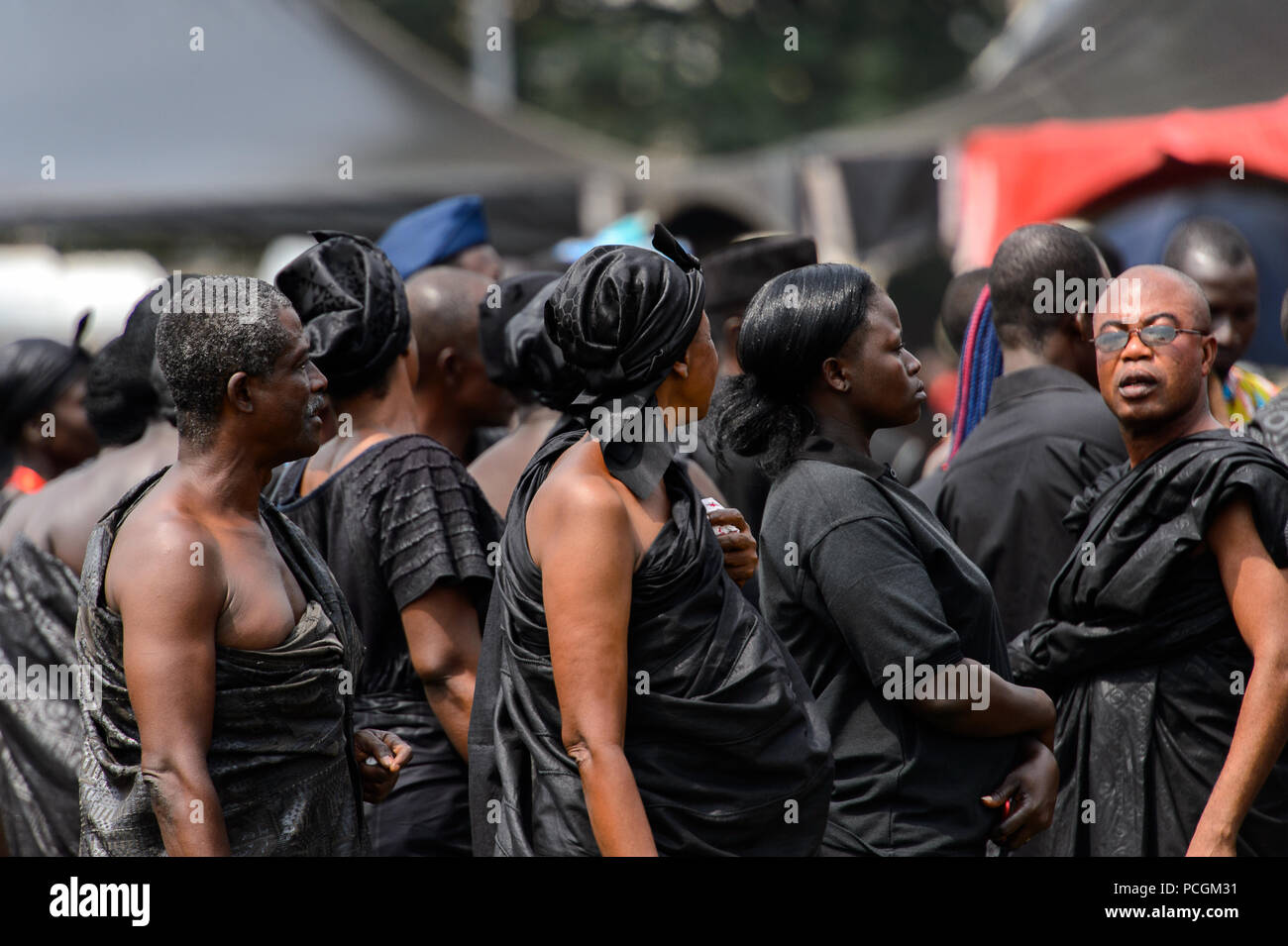 KUMASI, GHANA - JAN 16, 2017: Unidentified Ghanaian peolple at the ...