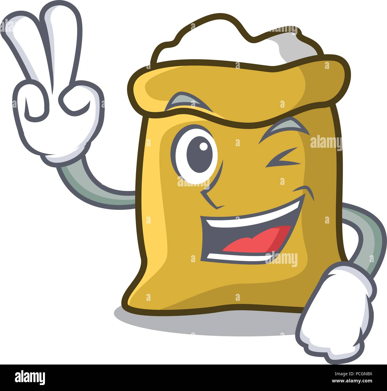 Two finger flour character cartoon style Stock Vector Image & Art - Alamy