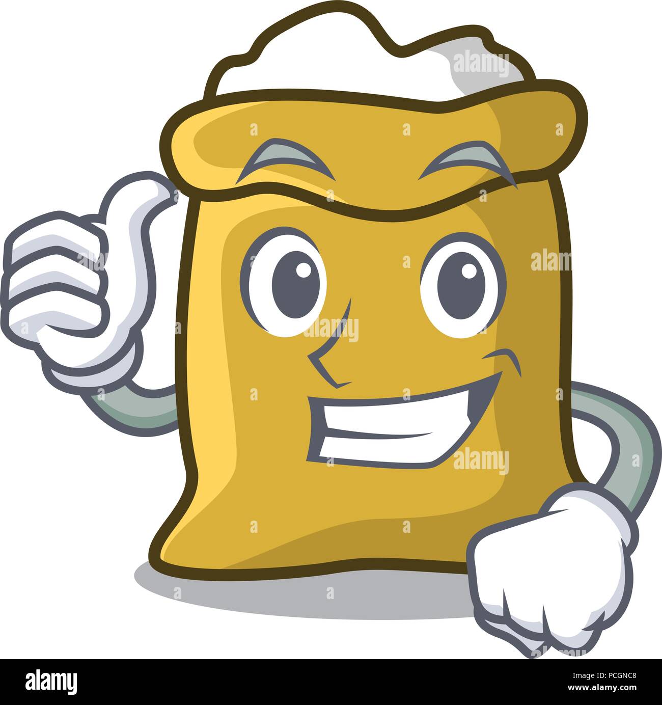 Thumbs up flour character cartoon style Stock Vector Image & Art - Alamy