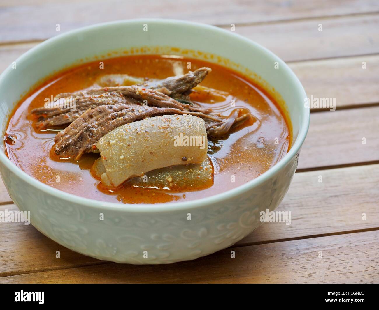 Korean food Goat soup Stock Photo - Alamy