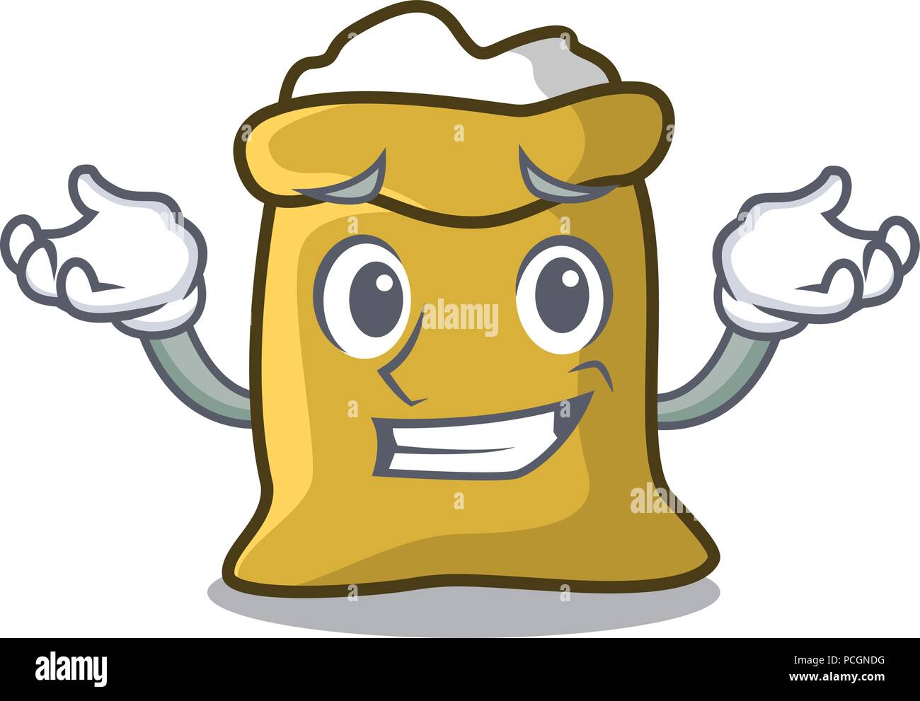 Grinning flour character cartoon style Stock Vector Image & Art - Alamy