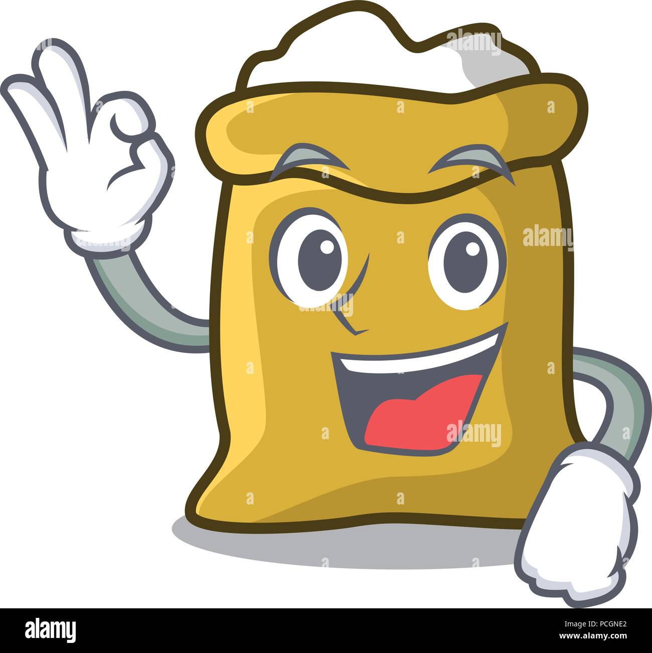 Okay flour character cartoon style Stock Vector Image & Art - Alamy