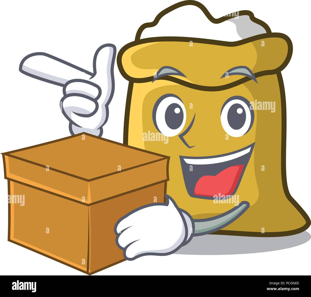 With box flour character cartoon style Stock Vector Image & Art - Alamy