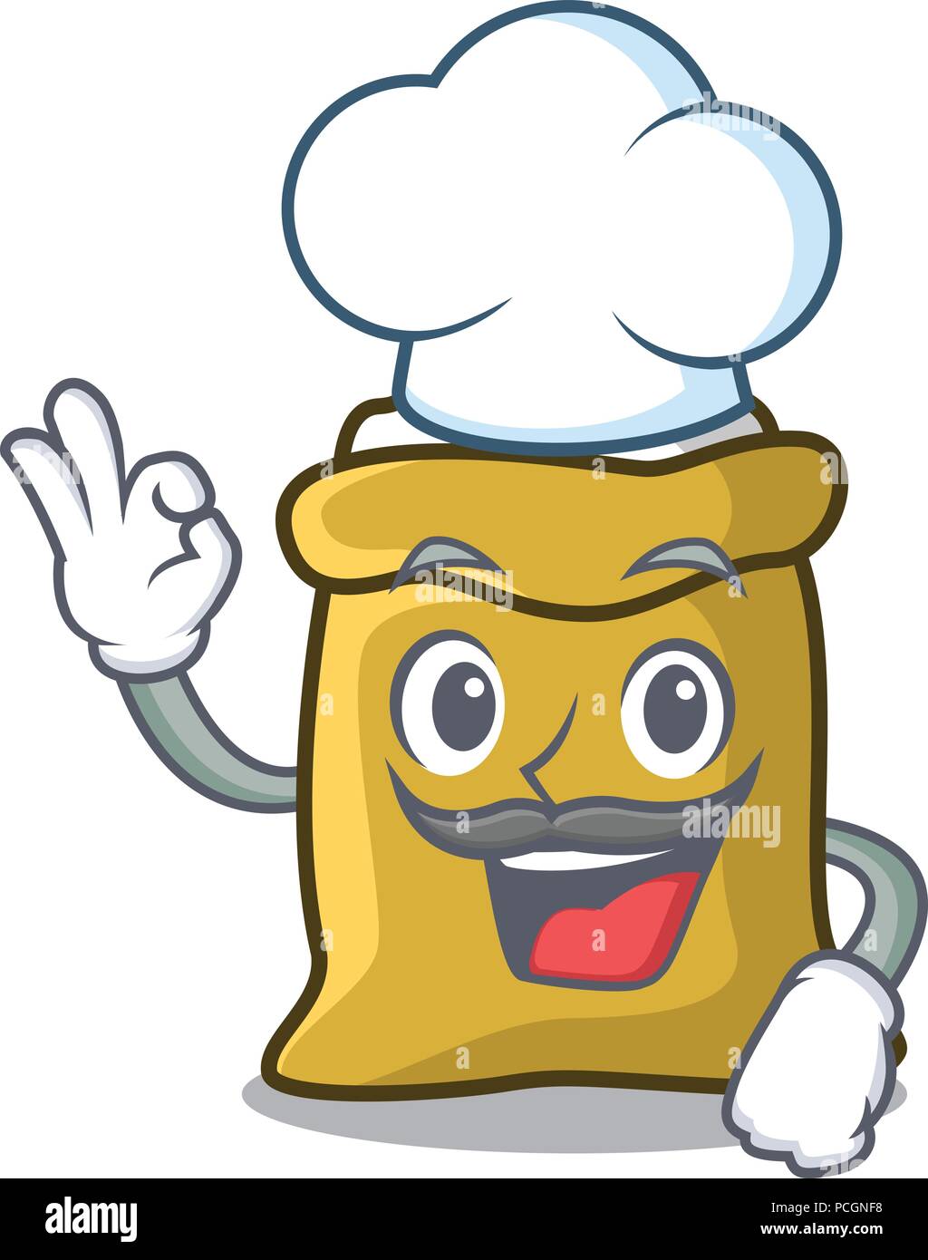 Chef flour character cartoon style Stock Vector Image & Art - Alamy