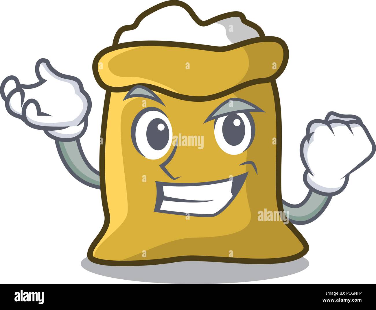 Successful flour character cartoon style Stock Vector Image & Art - Alamy
