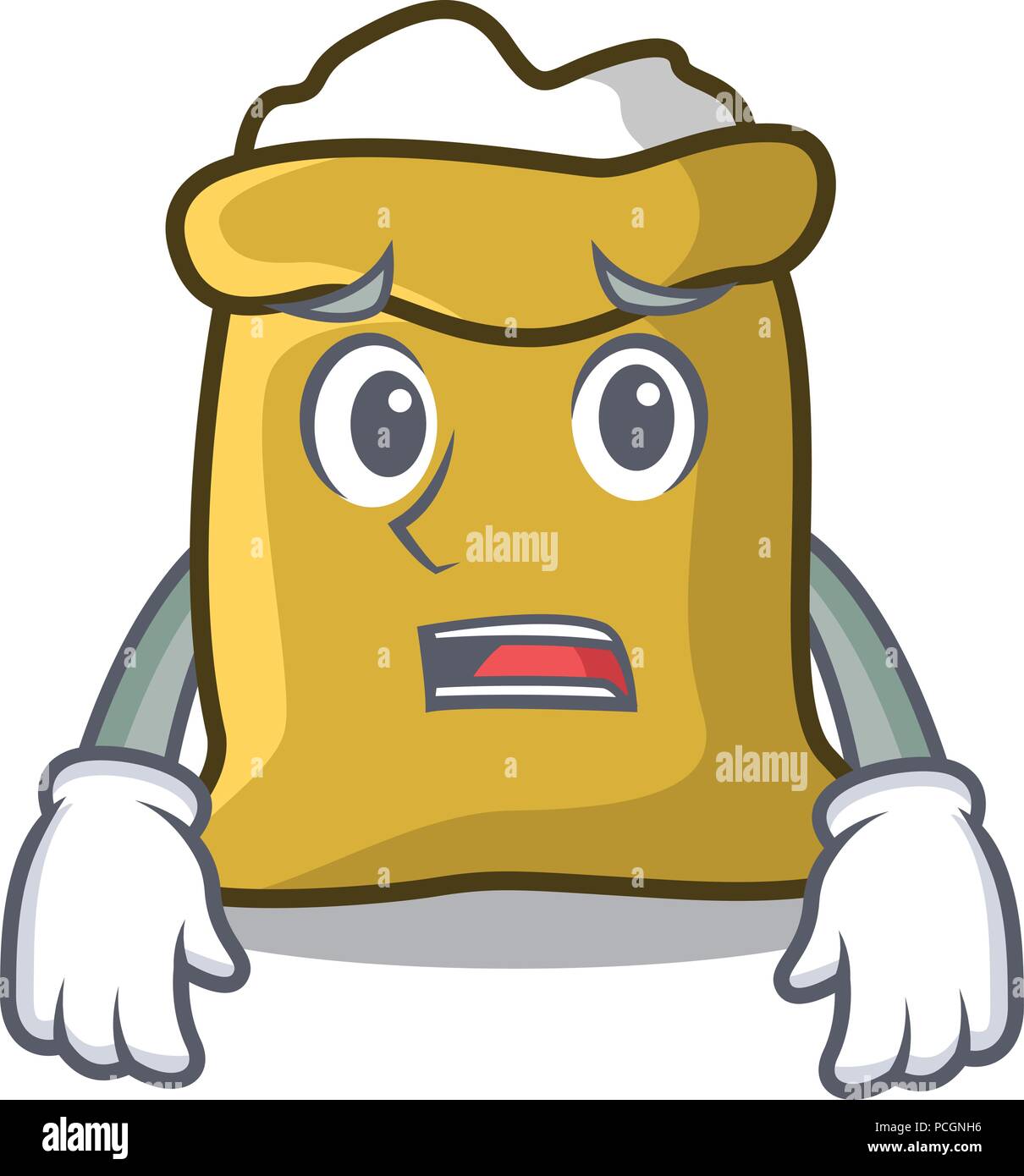 Afraid flour mascot cartoon style Stock Vector Image & Art - Alamy
