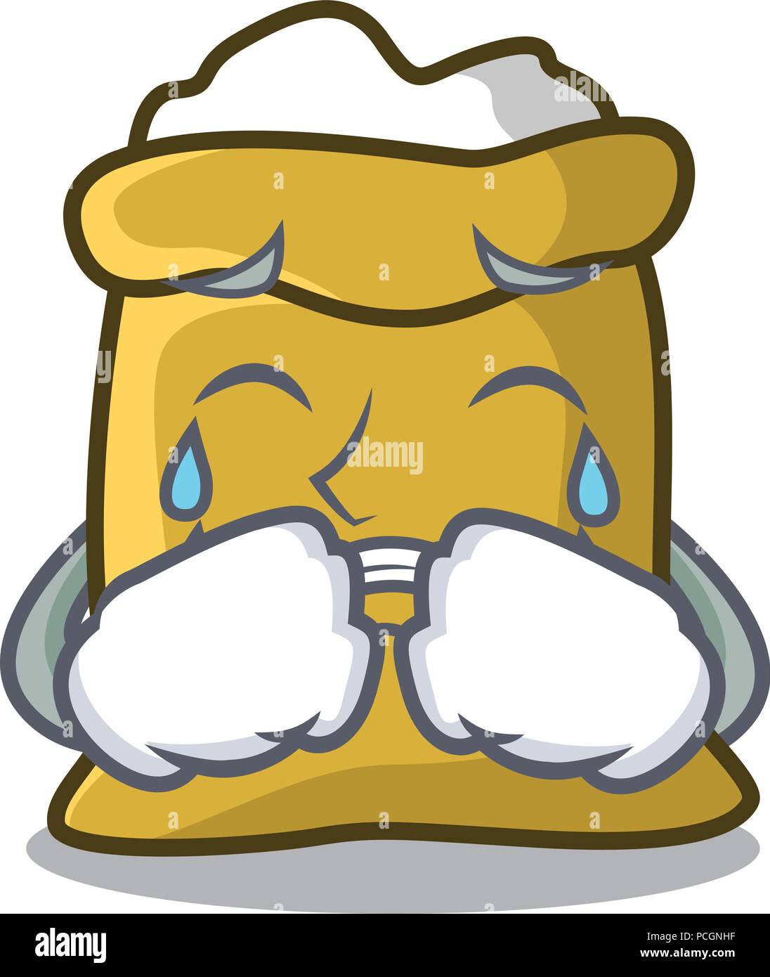Crying flour mascot cartoon style Stock Vector Image & Art - Alamy