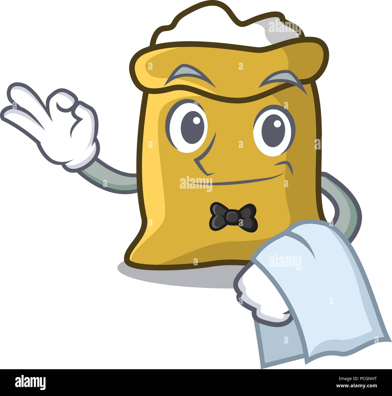 Waiter flour mascot cartoon style Stock Vector Image & Art - Alamy