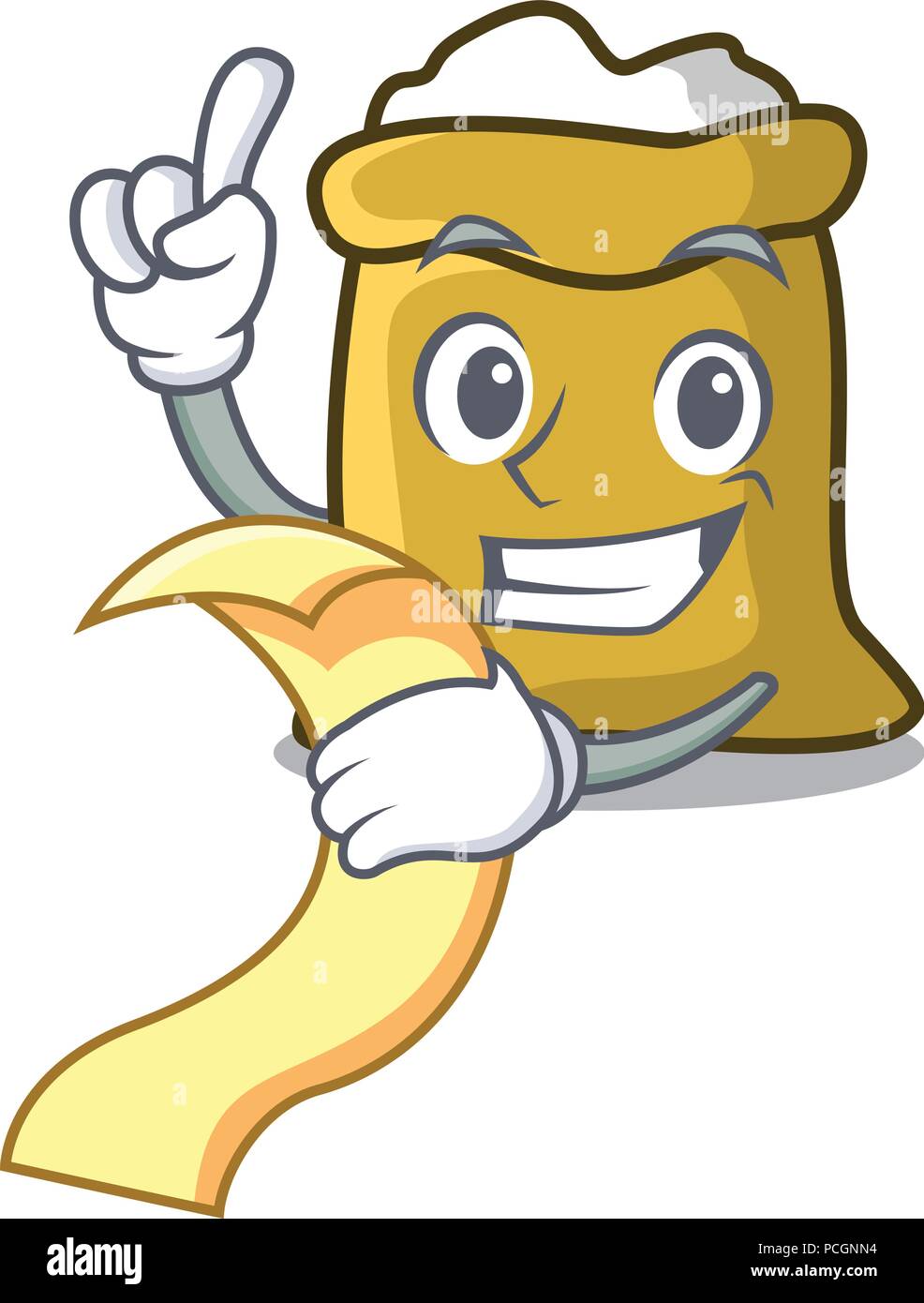 With menu flour mascot cartoon style Stock Vector Image & Art - Alamy