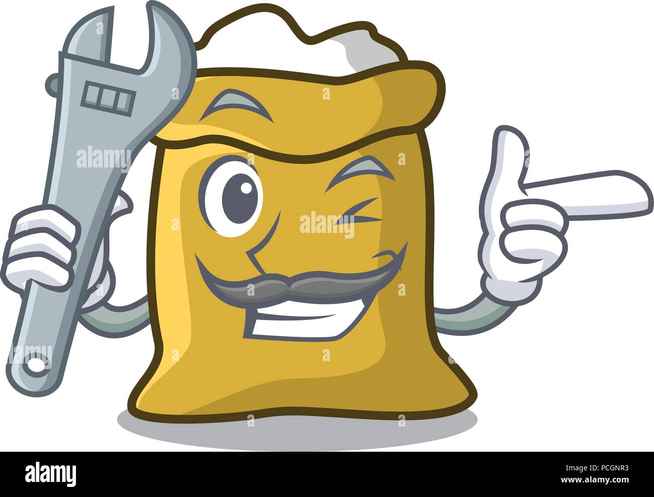 Mechanic flour mascot cartoon style Stock Vector Image & Art - Alamy