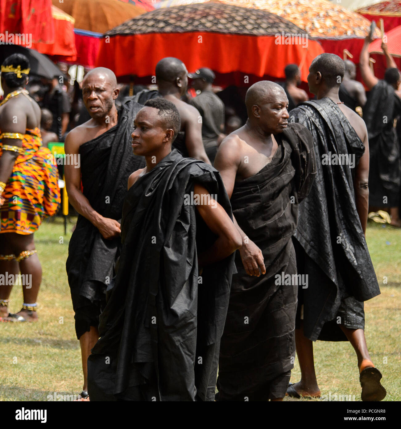 KUMASI, GHANA - JAN 16, 2017: Unidentified Ghanaian people at the ...