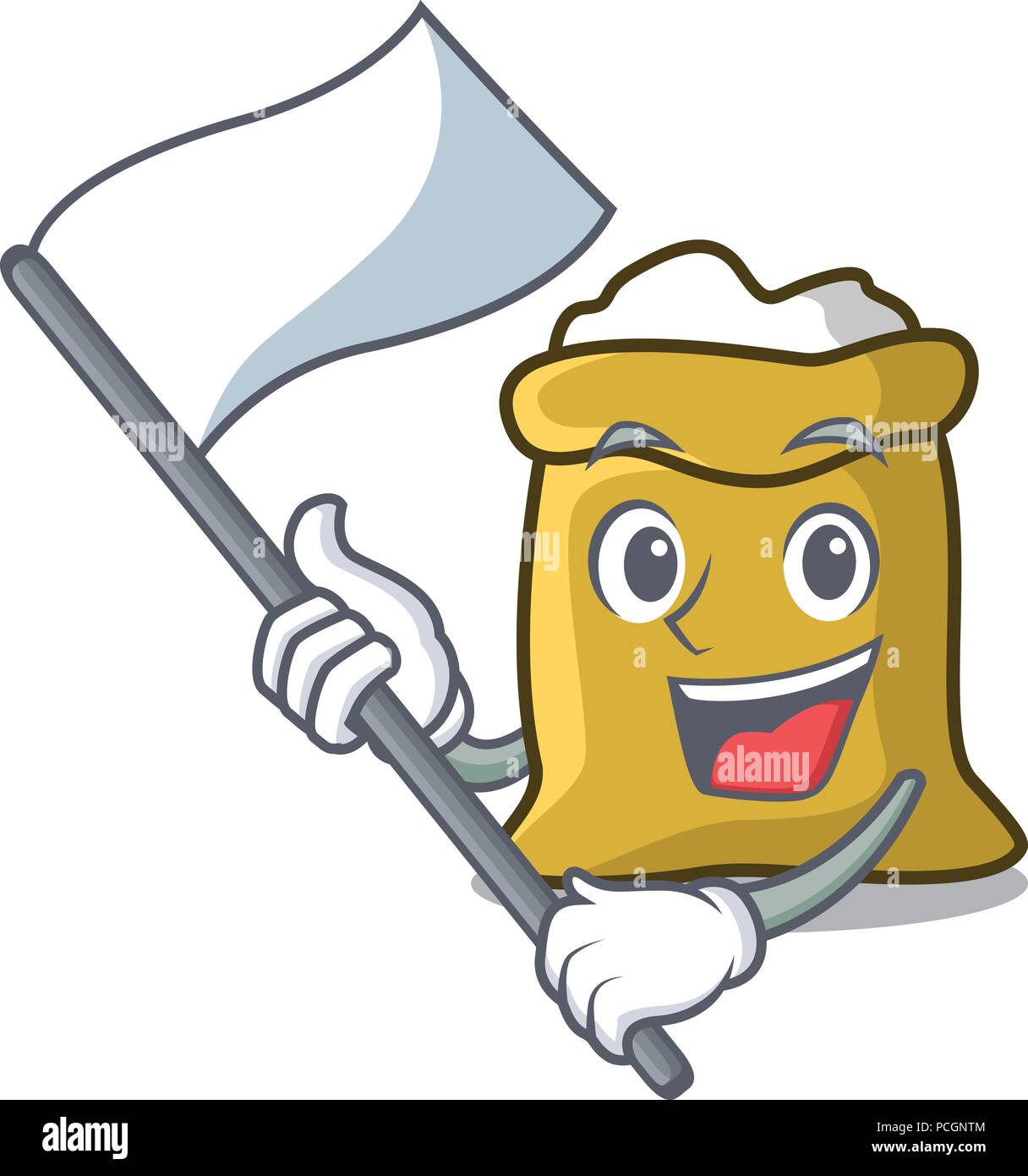 With flag flour mascot cartoon style Stock Vector Image & Art - Alamy