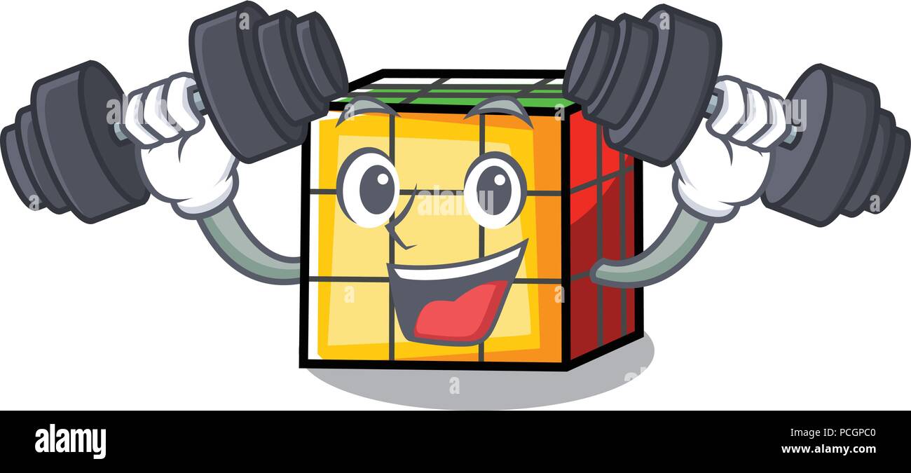 Fitness rubik cube character cartoon Stock Vector Image & Art - Alamy