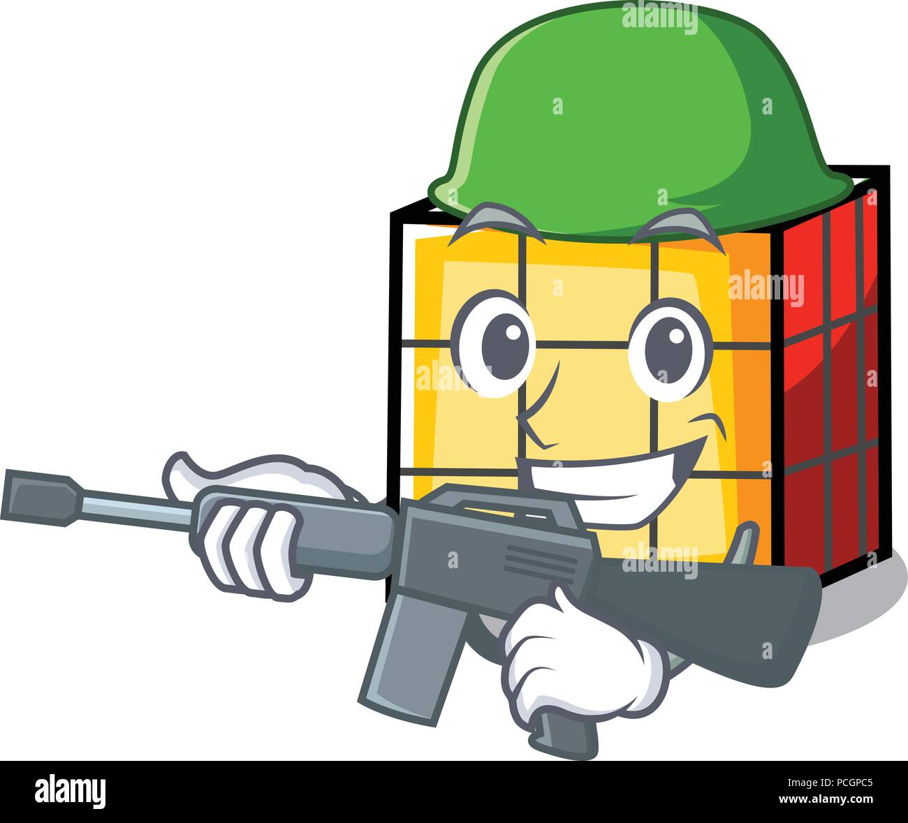 Army rubik cube character cartoon Stock Vector Image & Art - Alamy