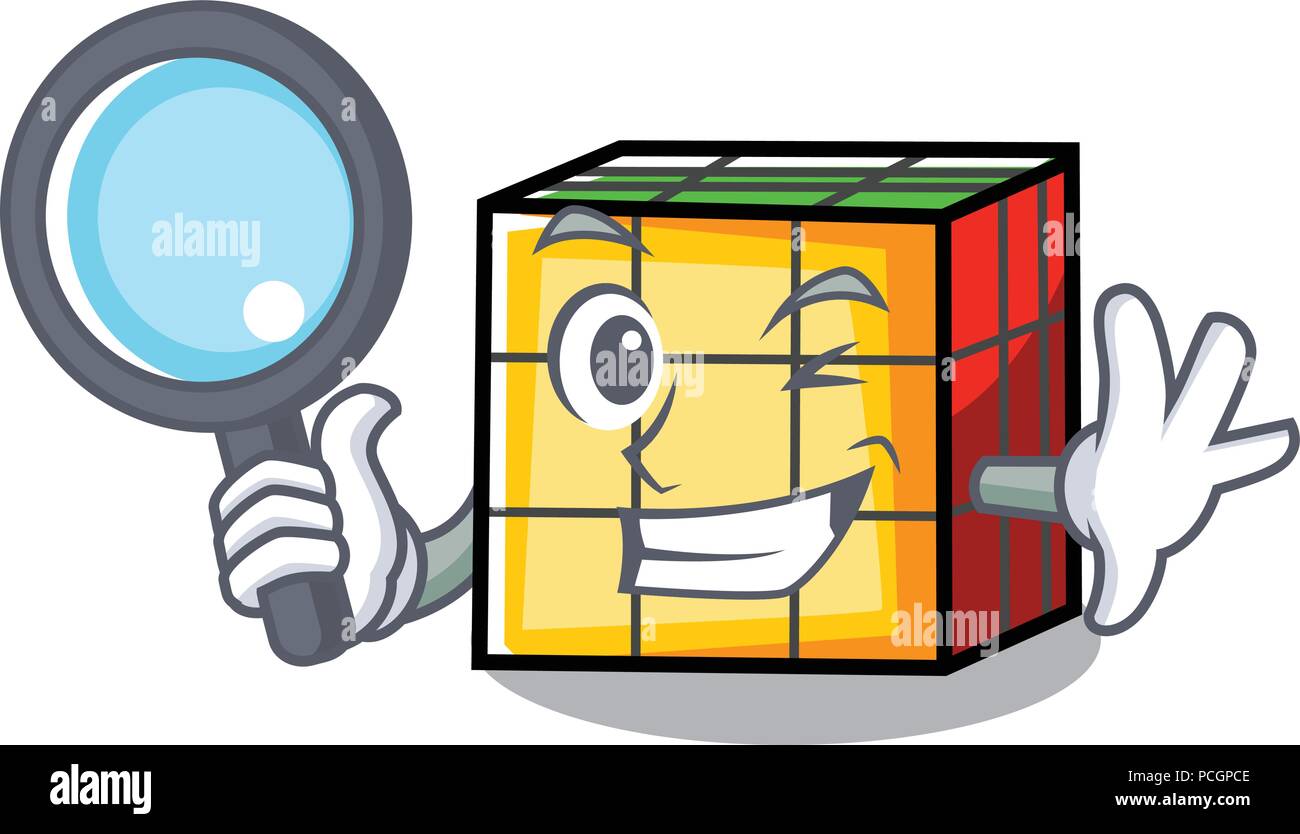 Detective rubik cube character cartoon Stock Vector Image & Art - Alamy