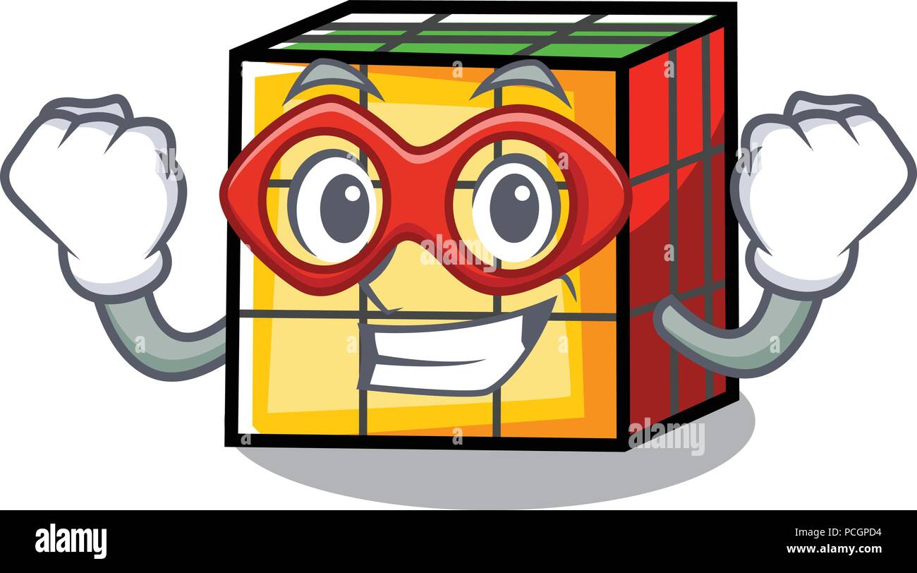 Super hero rubik cube character cartoon Stock Vector Image & Art - Alamy