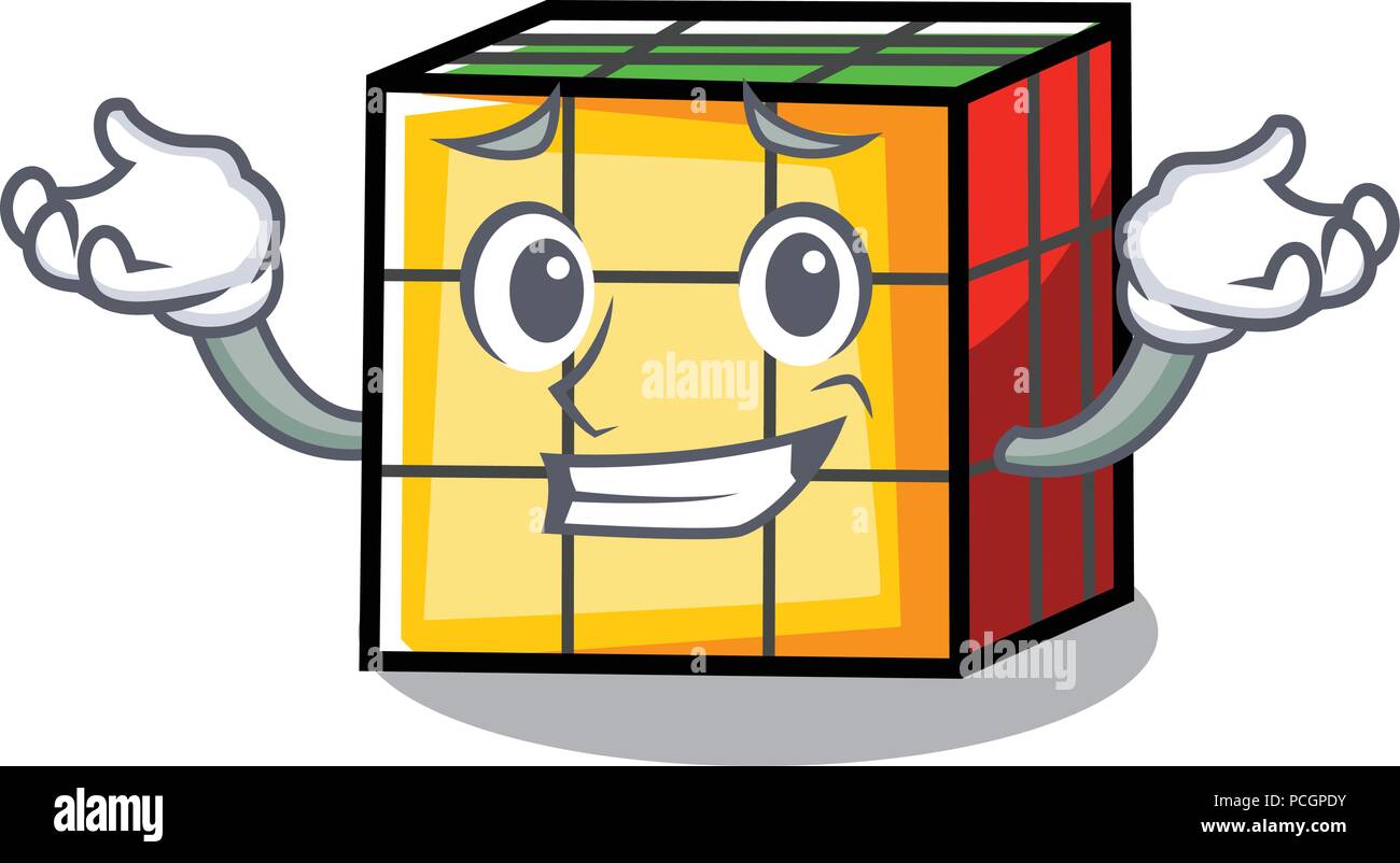 Grinning rubik cube character cartoon Stock Vector Image & Art - Alamy