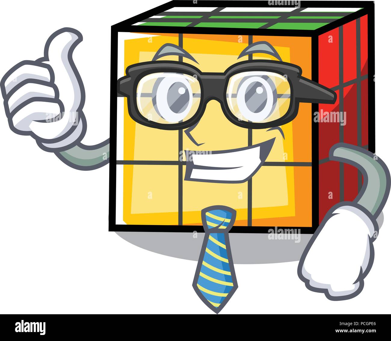 Businessman rubik cube character cartoon Stock Vector Image & Art - Alamy