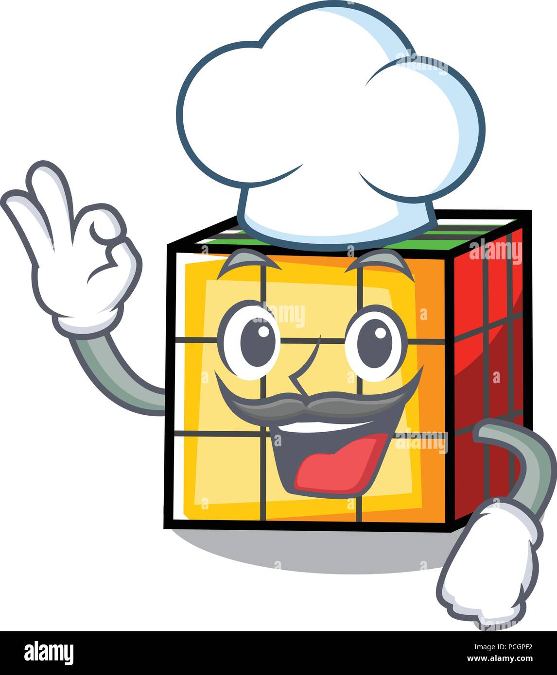 Chef rubik cube character cartoon Stock Vector Image & Art - Alamy
