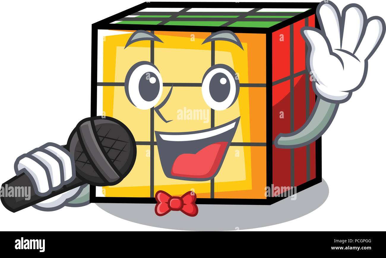 Singing rubik cube mascot cartoon Stock Vector Image & Art - Alamy