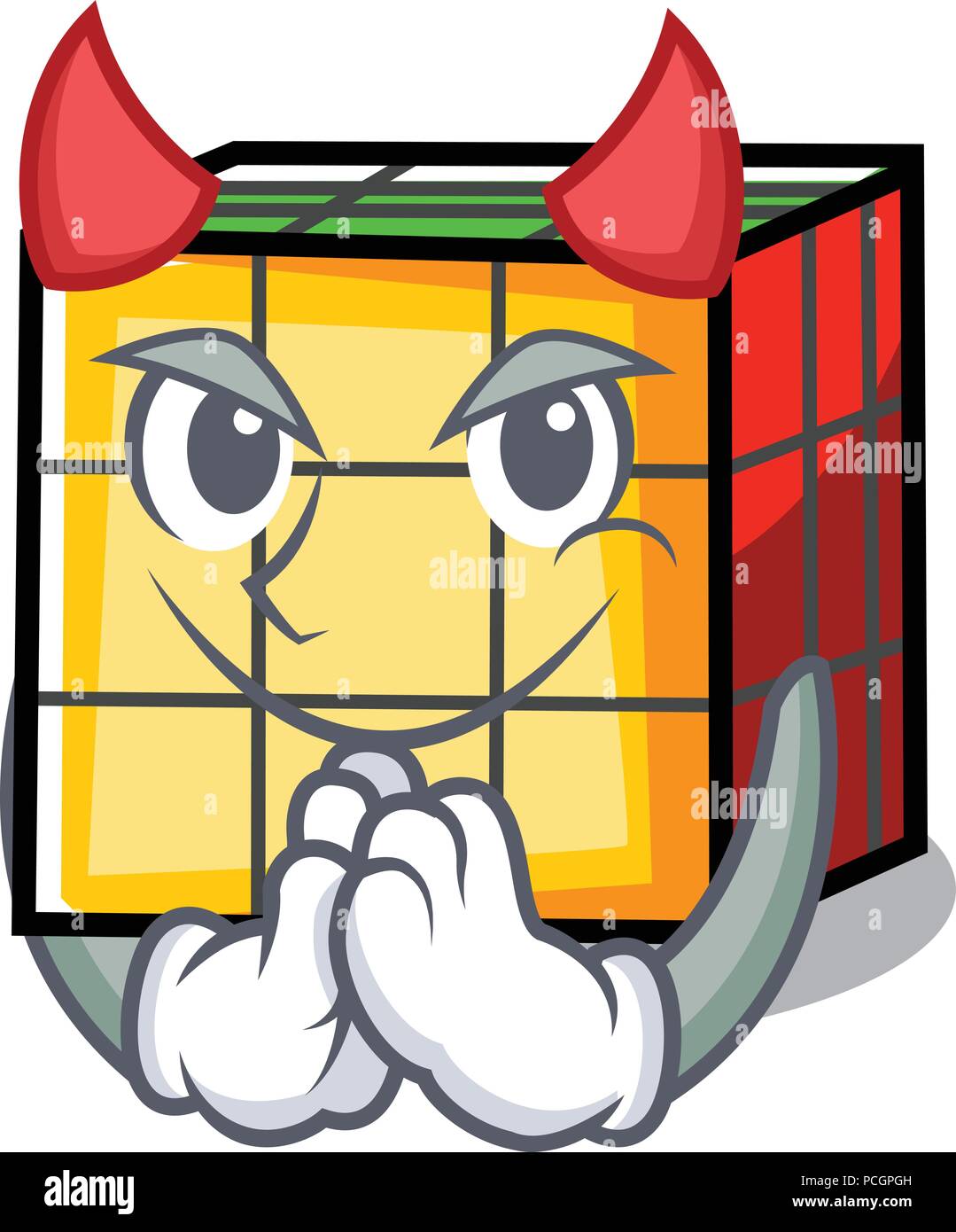 Devil rubik cube mascot cartoon Stock Vector Image & Art - Alamy