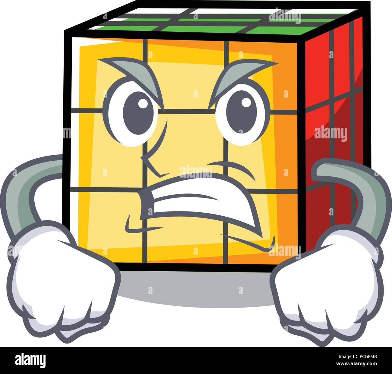 Angry rubik cube mascot cartoon Stock Vector Image & Art - Alamy
