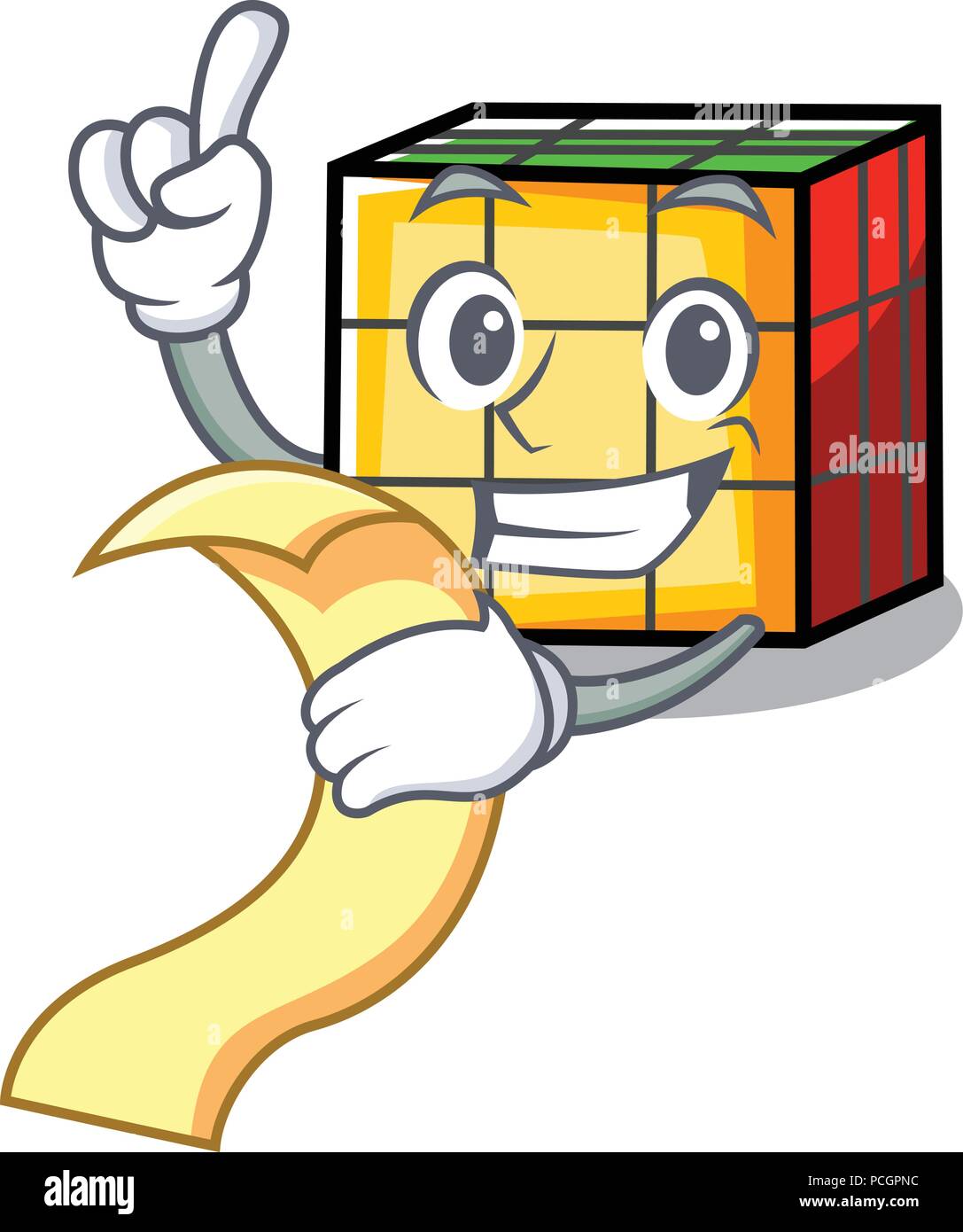 With menu rubik cube mascot cartoon Stock Vector Image & Art - Alamy