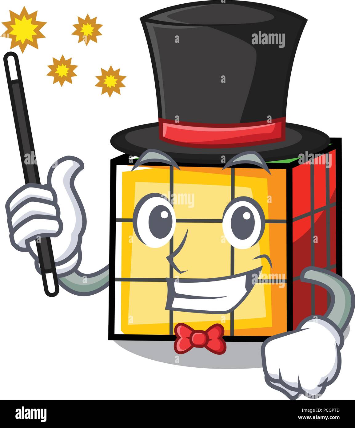 Magician rubik cube mascot cartoon Stock Vector Image & Art - Alamy