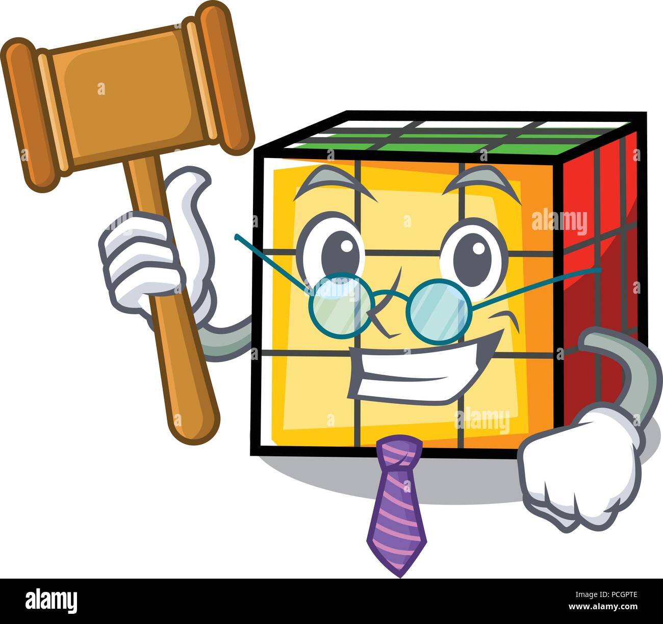 Judge rubik cube mascot cartoon Stock Vector Image & Art - Alamy