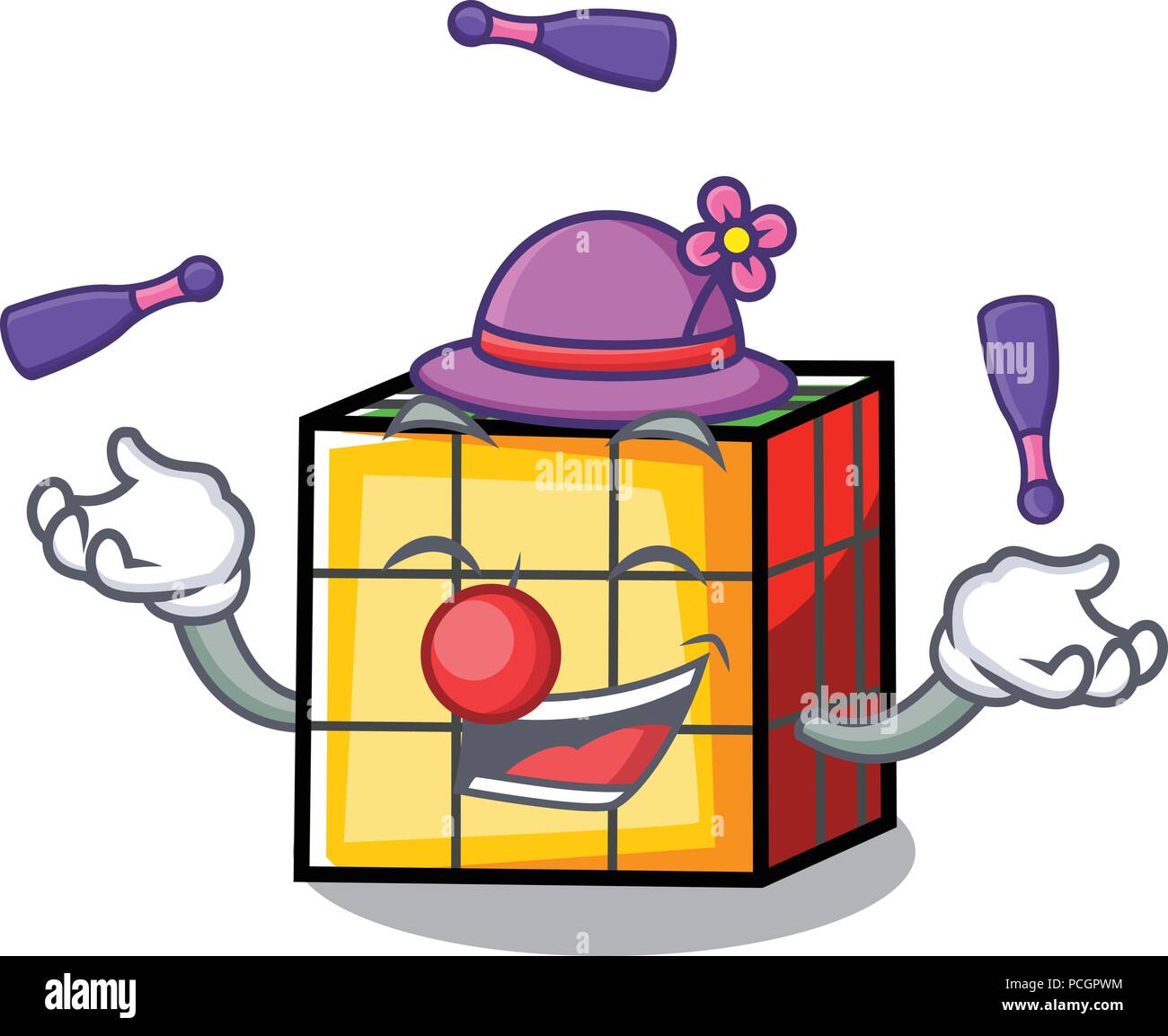 Juggling rubik cube mascot cartoon Stock Vector Image & Art - Alamy