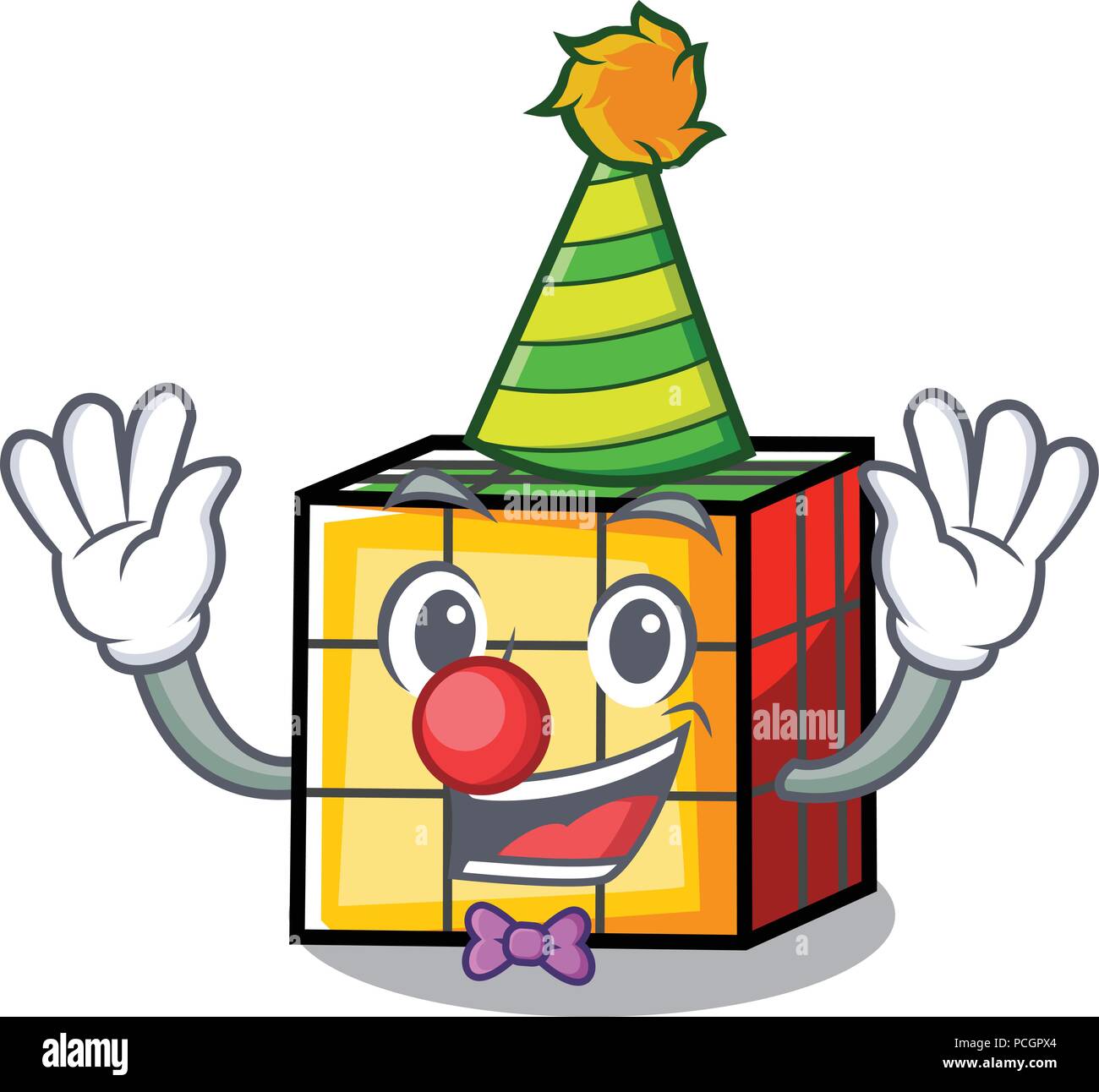 Clown rubik cube mascot cartoon Stock Vector Image & Art - Alamy