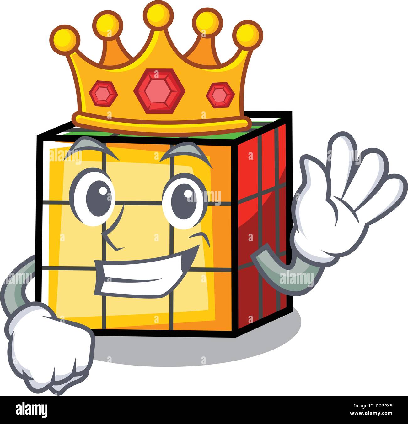 King rubik cube mascot cartoon Stock Vector Image & Art - Alamy