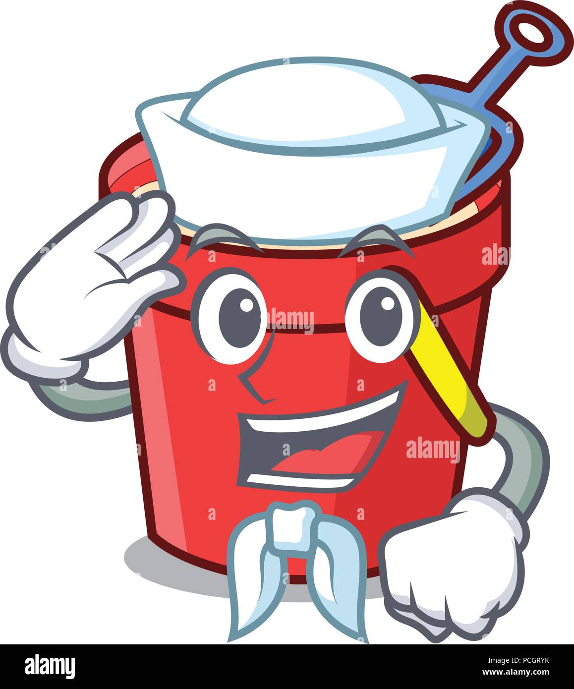 Sailor sand bucket character cartoon Stock Vector Image & Art - Alamy