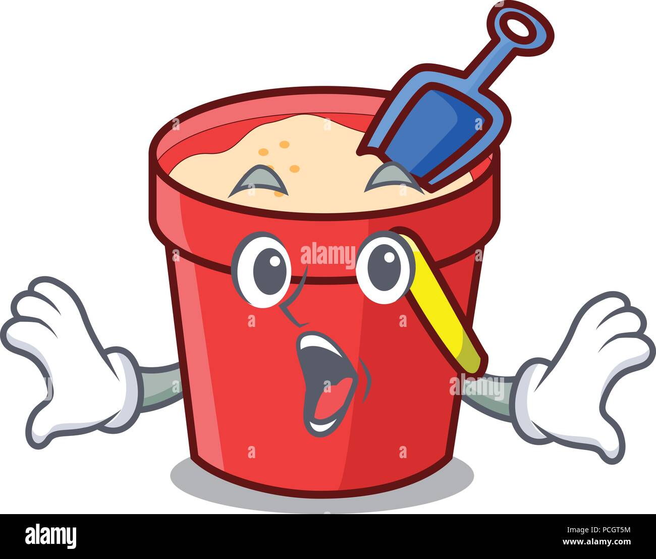 Surprised sand bucket mascot cartoon Stock Vector Image & Art - Alamy