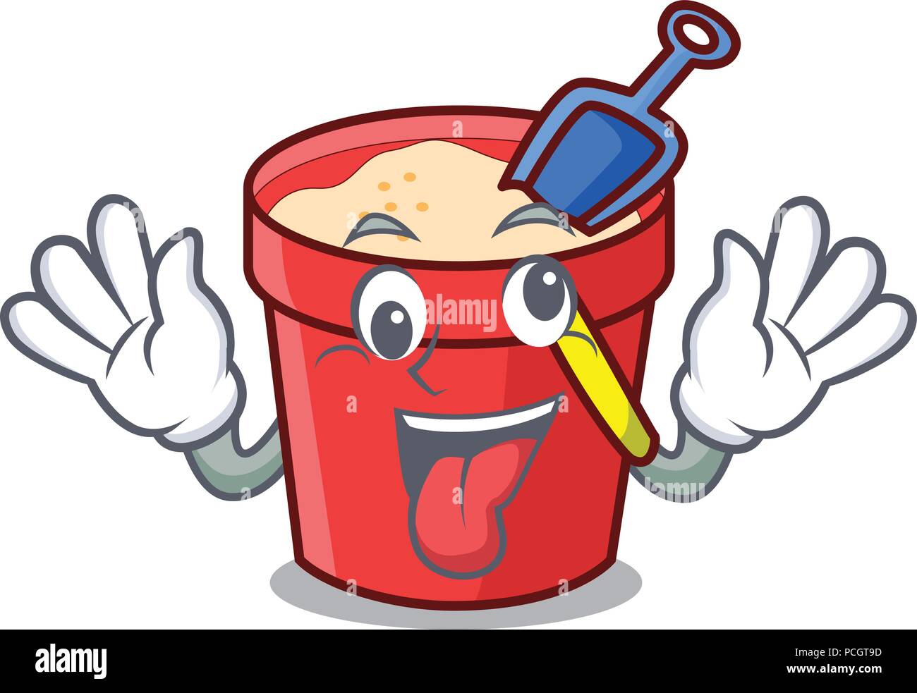 Crazy sand bucket mascot cartoon Stock Vector Image & Art - Alamy