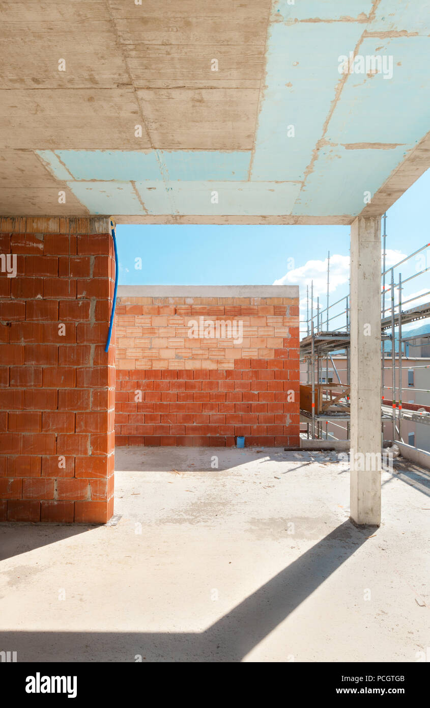 Building, construction site in progress to new house Stock Photo - Alamy