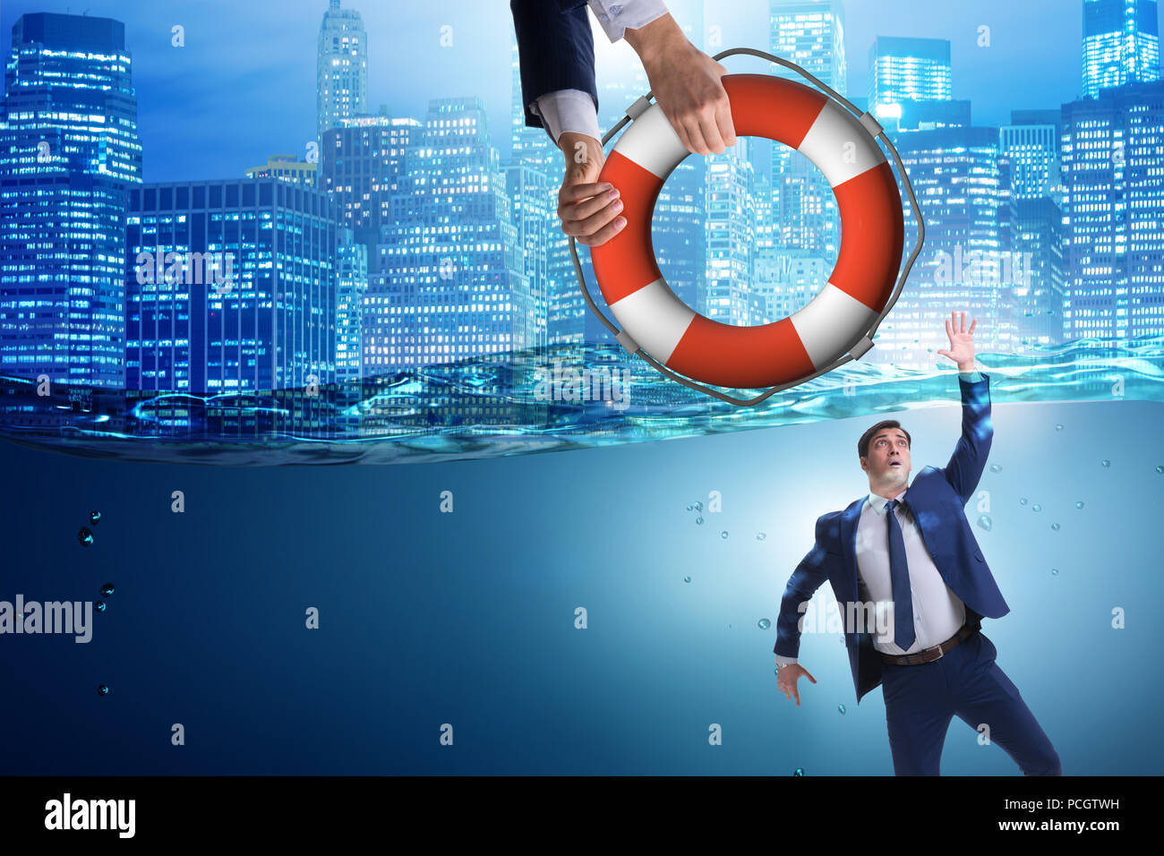 Drowning man saved hi-res stock photography and images - Alamy