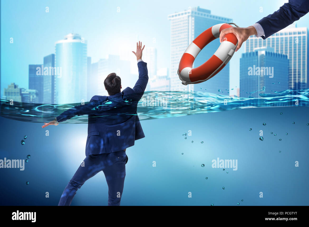 Drowning man saved hi-res stock photography and images - Alamy