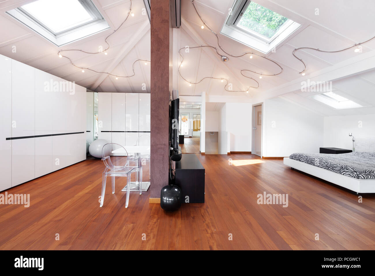 interior loft, nice bedroom view Stock Photo - Alamy