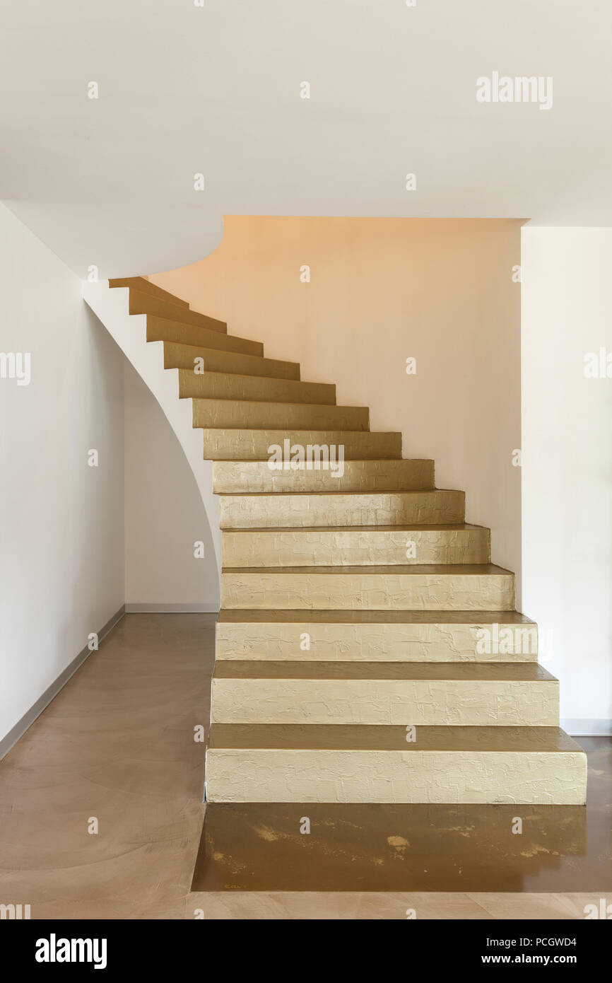 interior new house, staircase view Stock Photo - Alamy